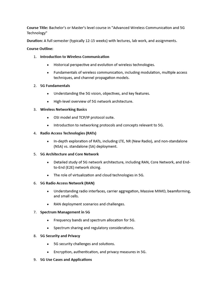 Advanced Wireless Communication and 5G Technology | PDF | Computer ...