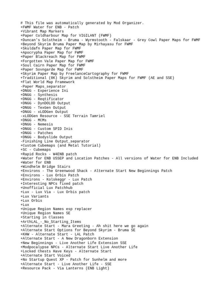 Modlist | PDF | Armour