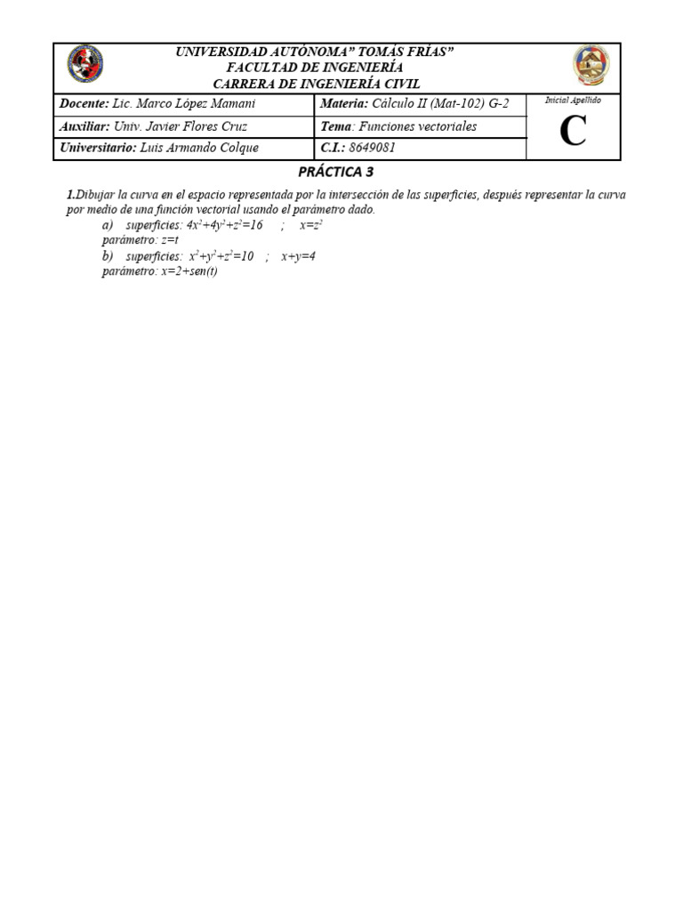 PRACTICA 3 (1) | PDF | Hélice | Curva