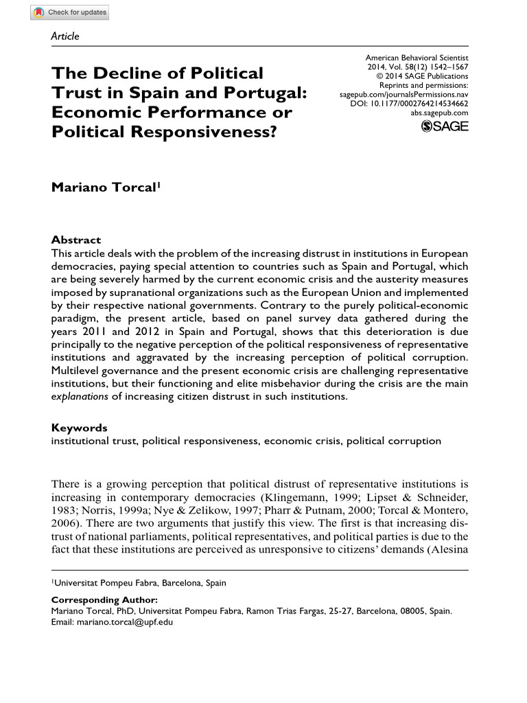 The Decline of Political | PDF | Sampling (Statistics) | Dependent And ...