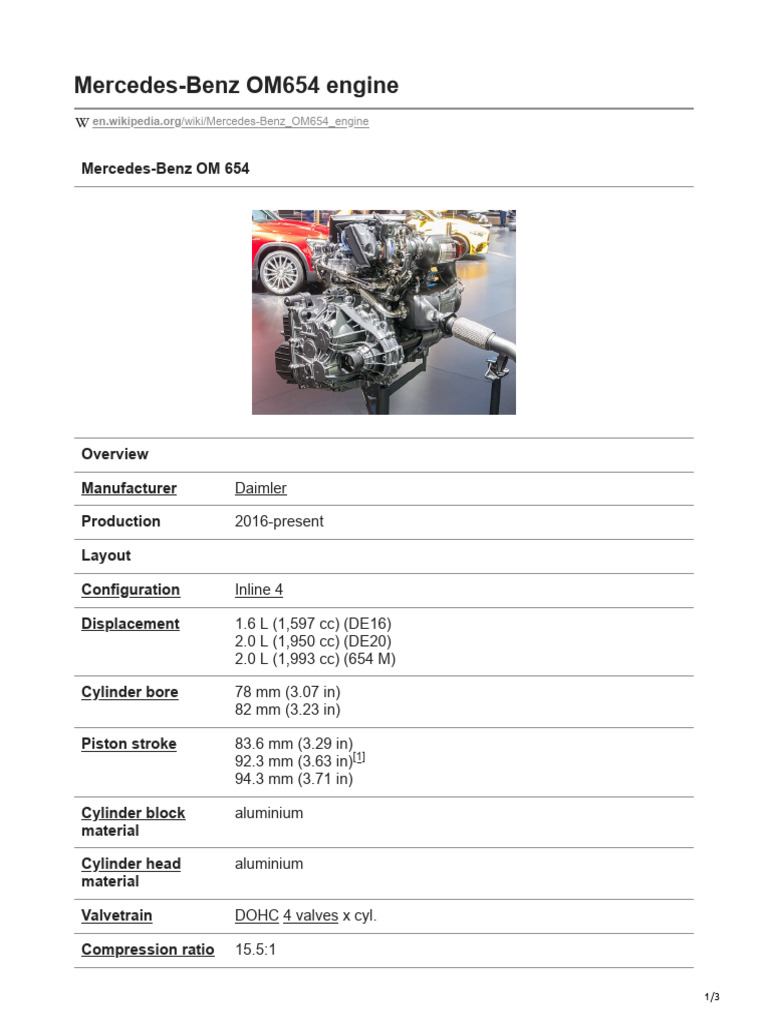 Om 654 Motor | PDF | Turbocharger | Engines