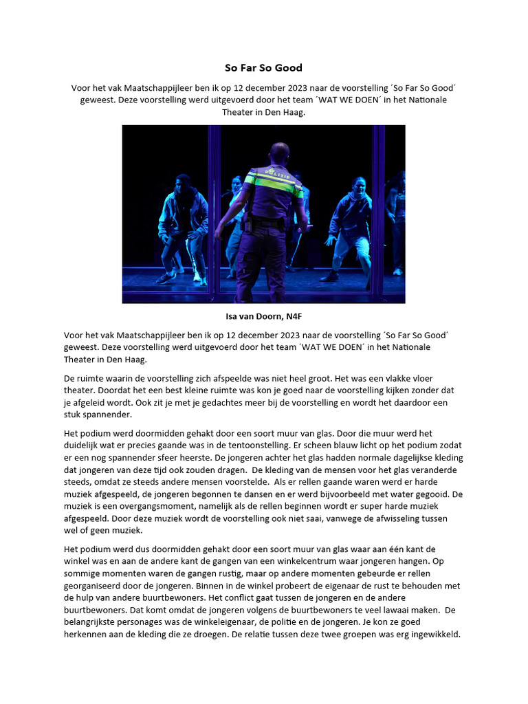 So Far So Good | PDF