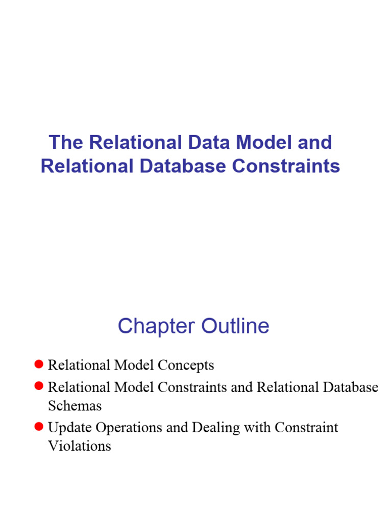 Relational Data Model | Download Free PDF | Relational Model | Relational Database