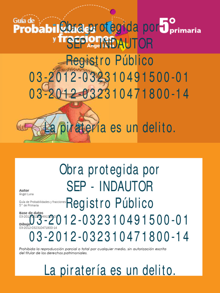 Probabilidad Primaria 5o. | PDF | División (Matemáticas) | Multiplicación
