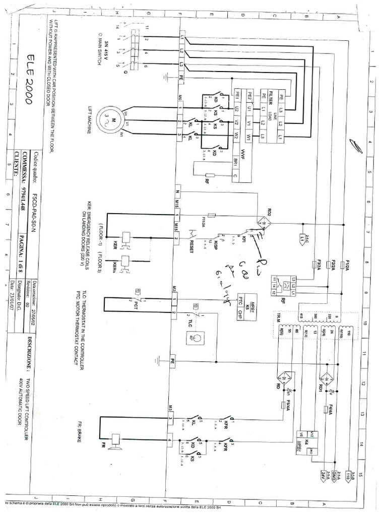 ELE 2000 MPB1 Electrical Drawings Traction | PDF