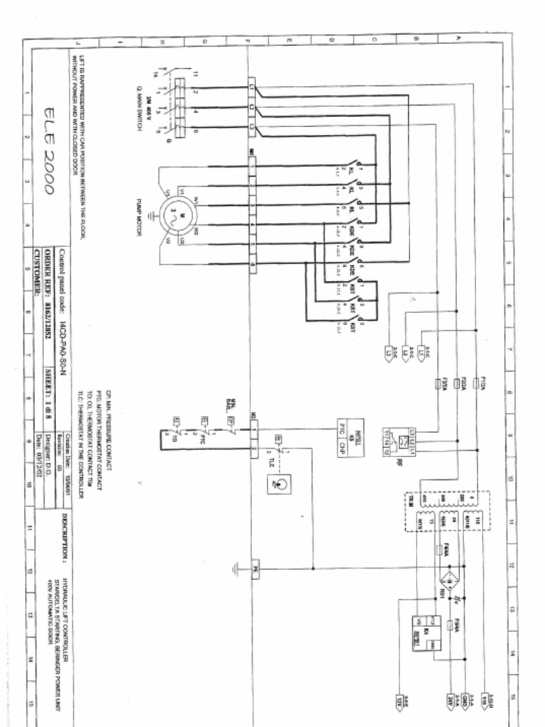 ELE 2000 MPB1 Electrical Drawings Hydraulic | PDF