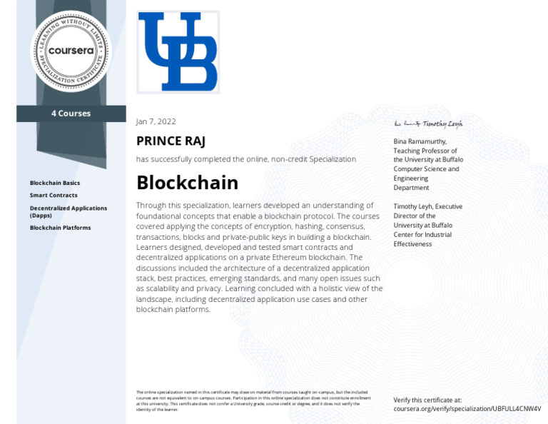 Coursera Blockchain Specialization | PDF | Computer Security | Security