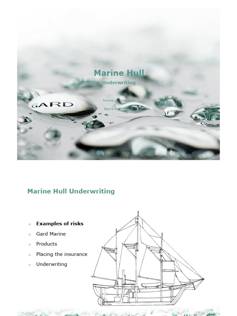 Marine Hull | PDF | Insurance | Deductible