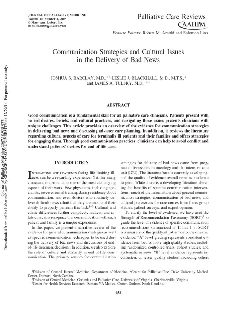 Cultural Issues | PDF | End Of Life Care | Palliative Care