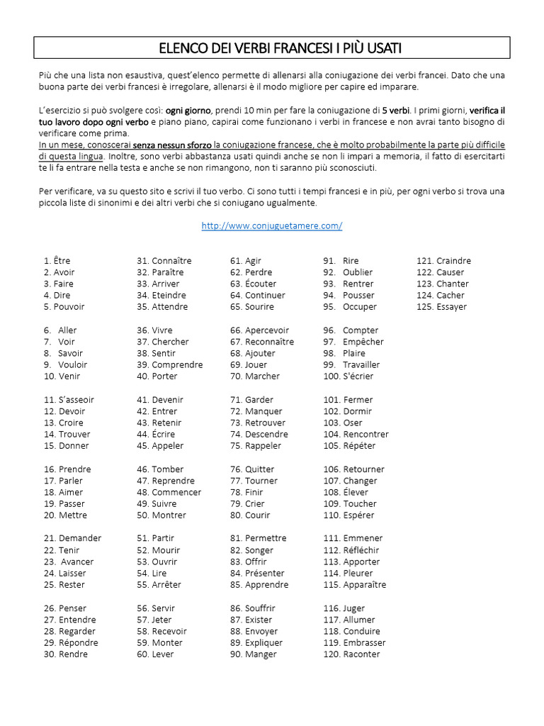 Scheda Verbi | PDF