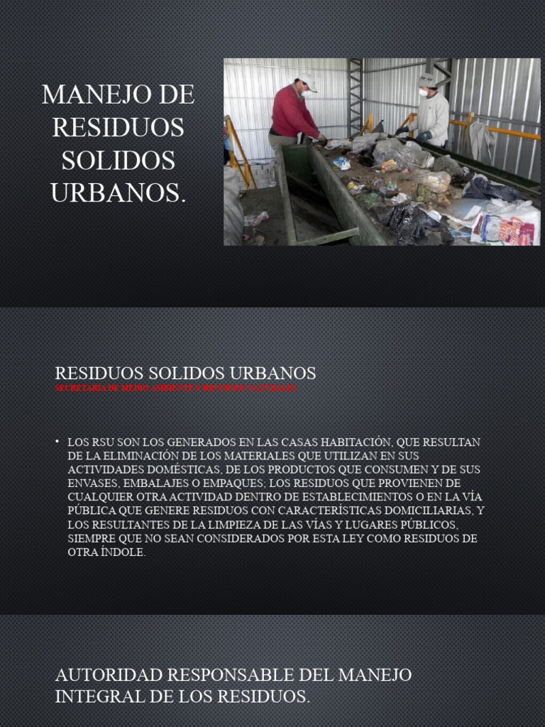 Manejo de Residuos Solidos Humanos | PDF | Residuos | Vertedero