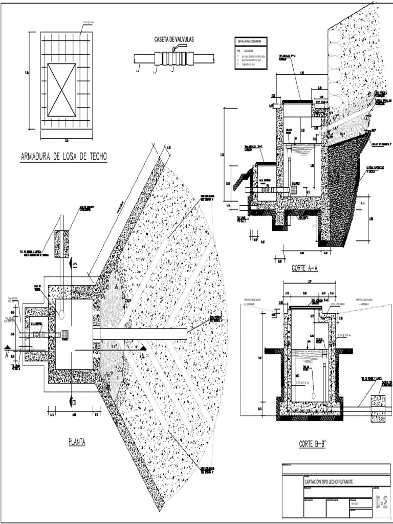 CAPTACION TIPO LECHO FILTRANTE | PDF | Plomería | Ingeniería mecánica