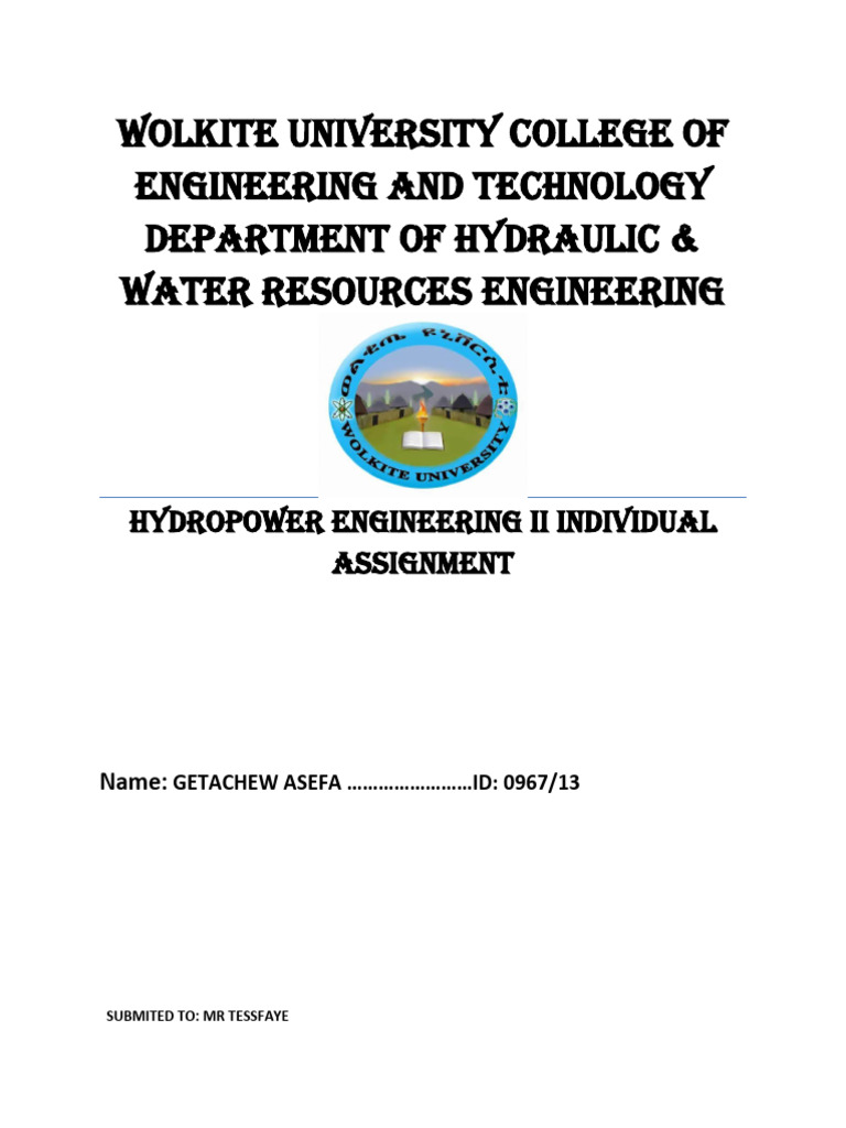 Getachew Assefa Hp Assignment Pdf Electric Power Transmission Power Station