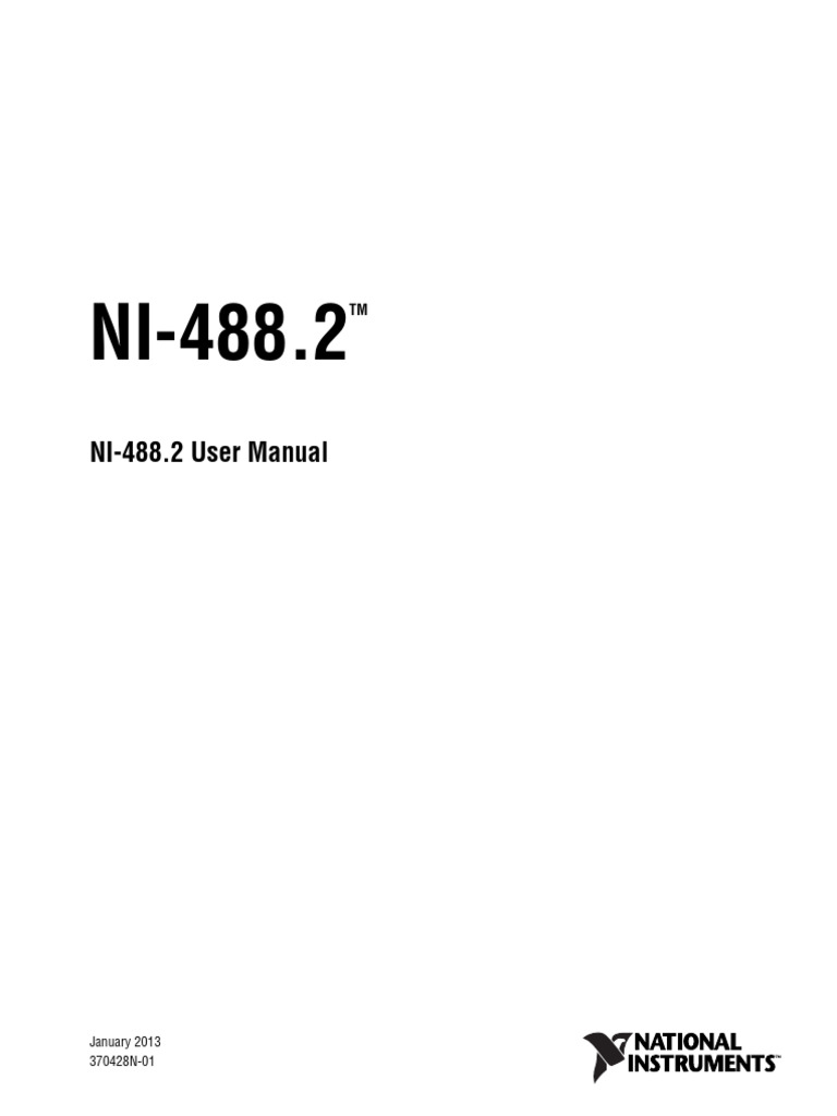 NI-488.2 User Manual | PDF