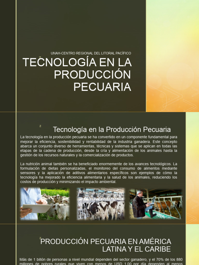 Tecnología en La Producción Pecuaria | PDF | Alimentos | Carne