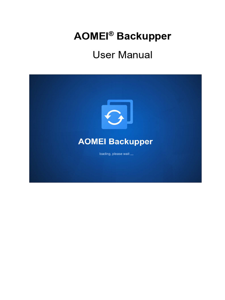 User Manual | PDF | Backup | Computer File