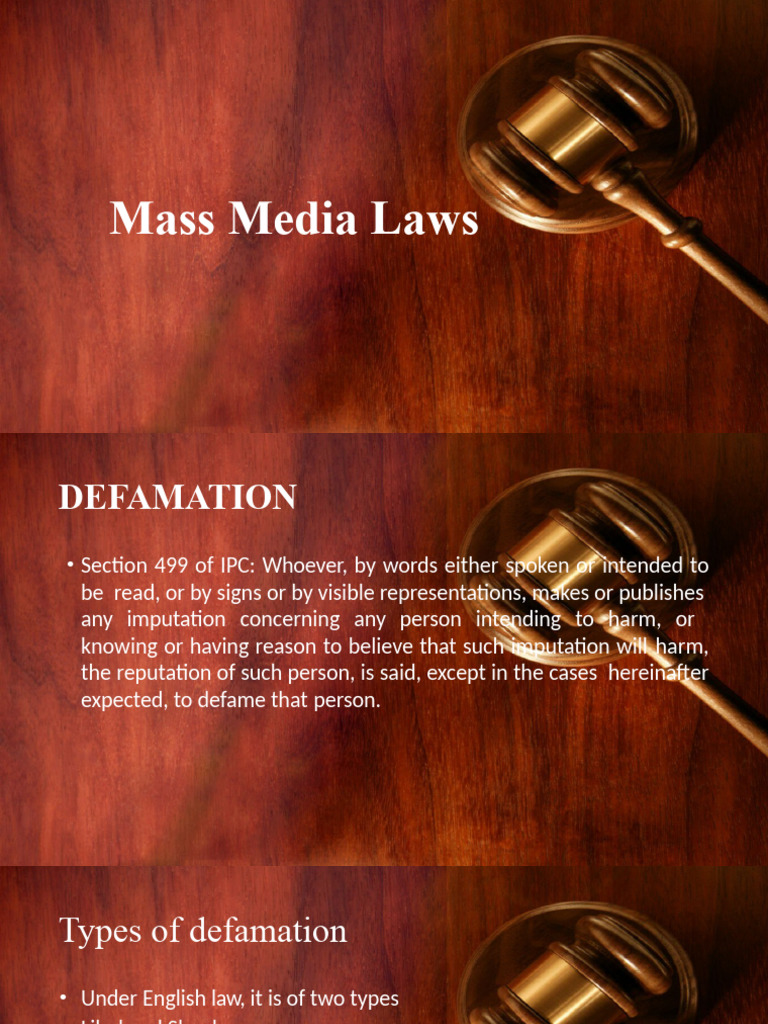 Mass Media Law 28 | PDF | Defamation | Copyright Infringement