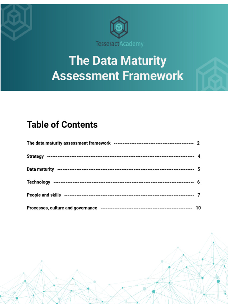 The Data Maturity Assessment Framework 1 | PDF | Business