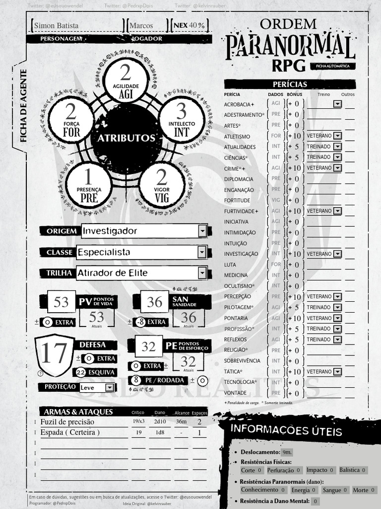 Ficha Simon Nex 40 | PDF