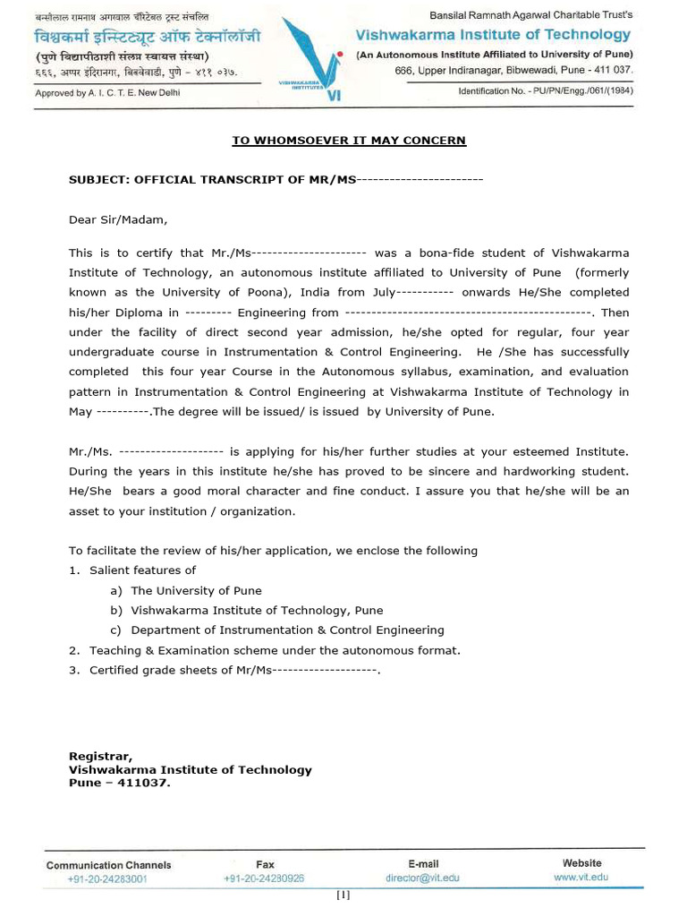 VIT Transcript | Download Free PDF | Engineering | Postgraduate Education