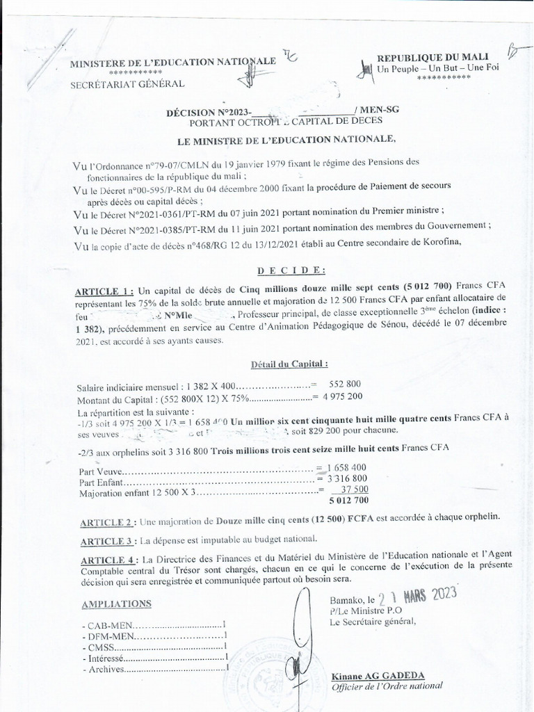 Capital Deces | PDF