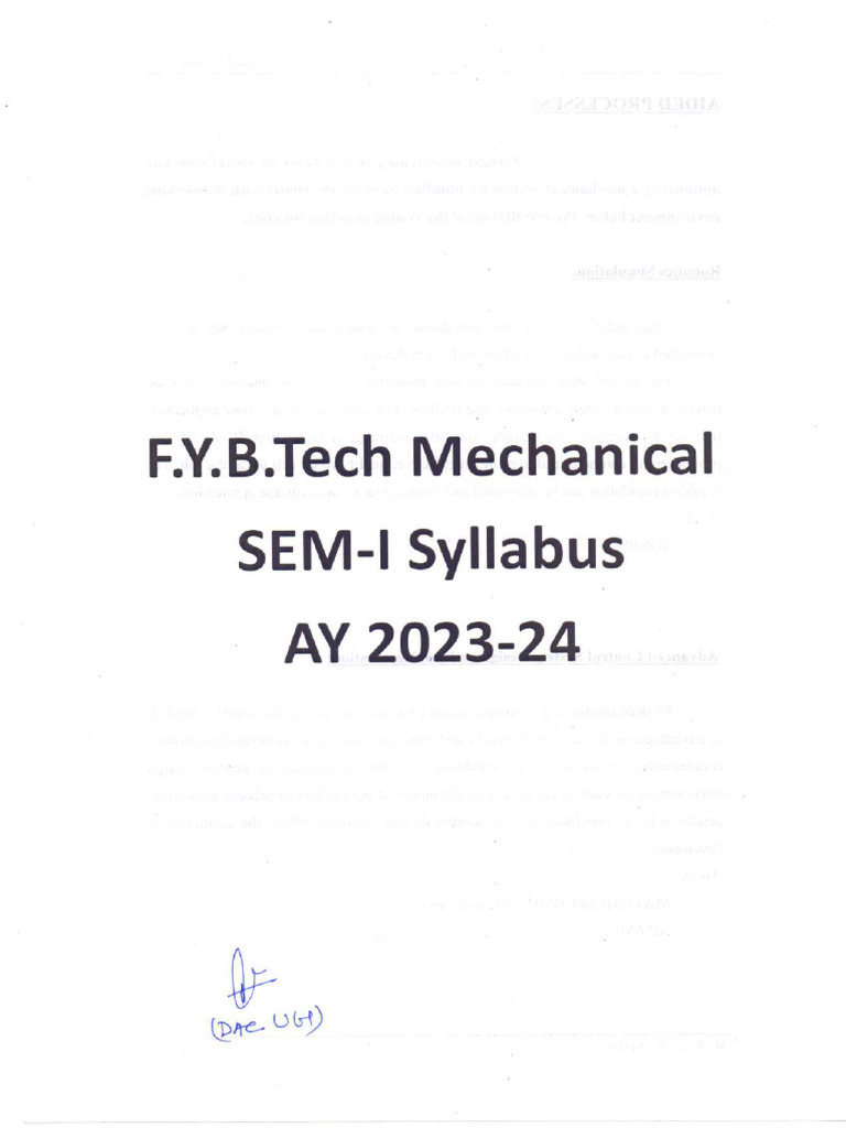2.FY BTech Mech Syllabus AY 23-24 - Updated - Compressed | PDF | Computer Program | Programming