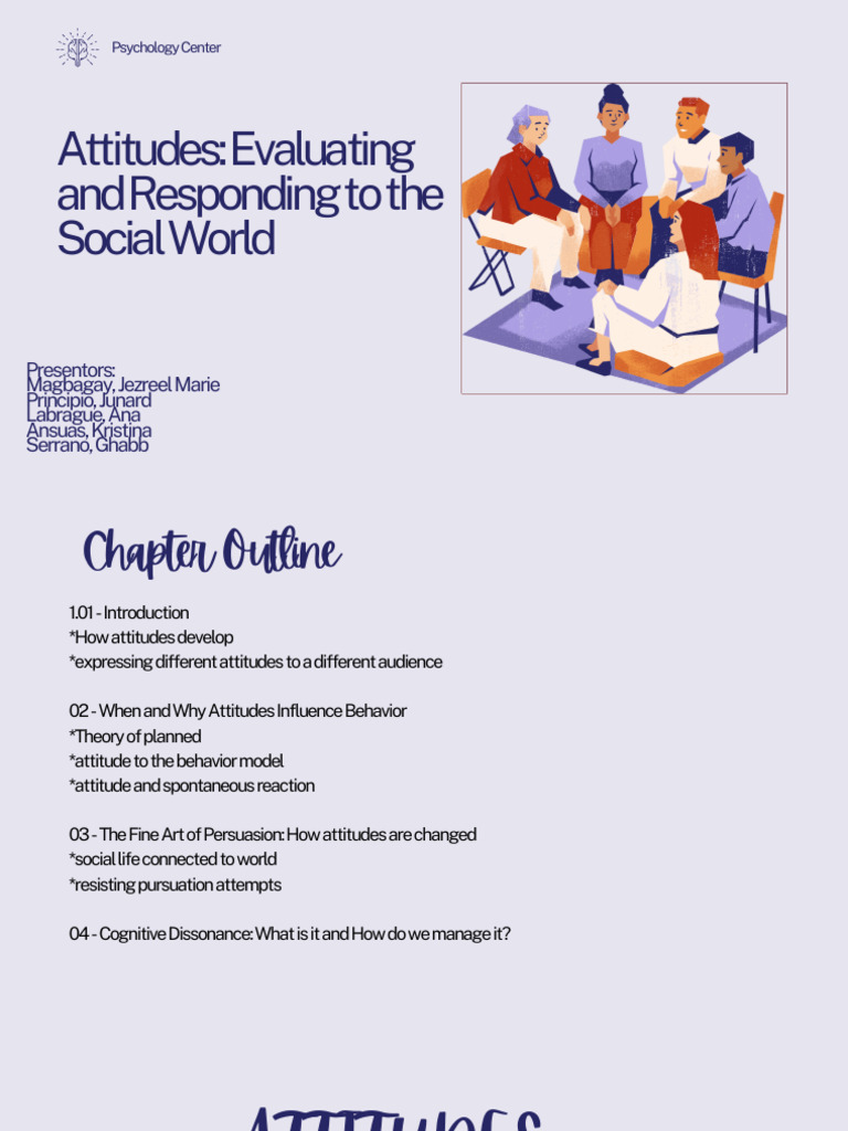 Lilac Illustrated Social Psychology Presentation | PDF | Attitude (Psychology) | Persuasion