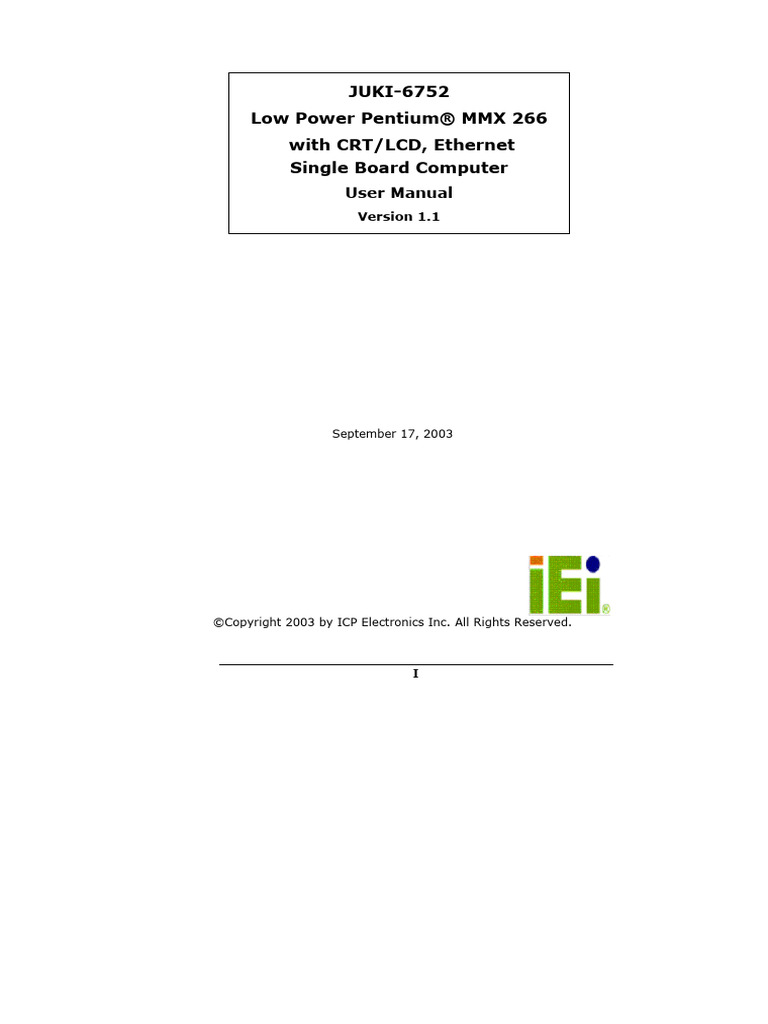 Juki-6752 V1.1 | PDF | Bios | Random Access Memory