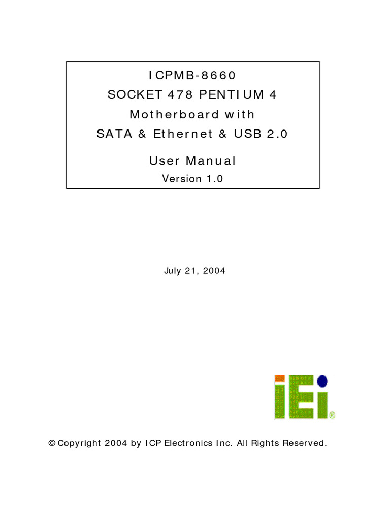 Icpmb-8660 V1.0 | PDF | Dynamic Random Access Memory | Bios