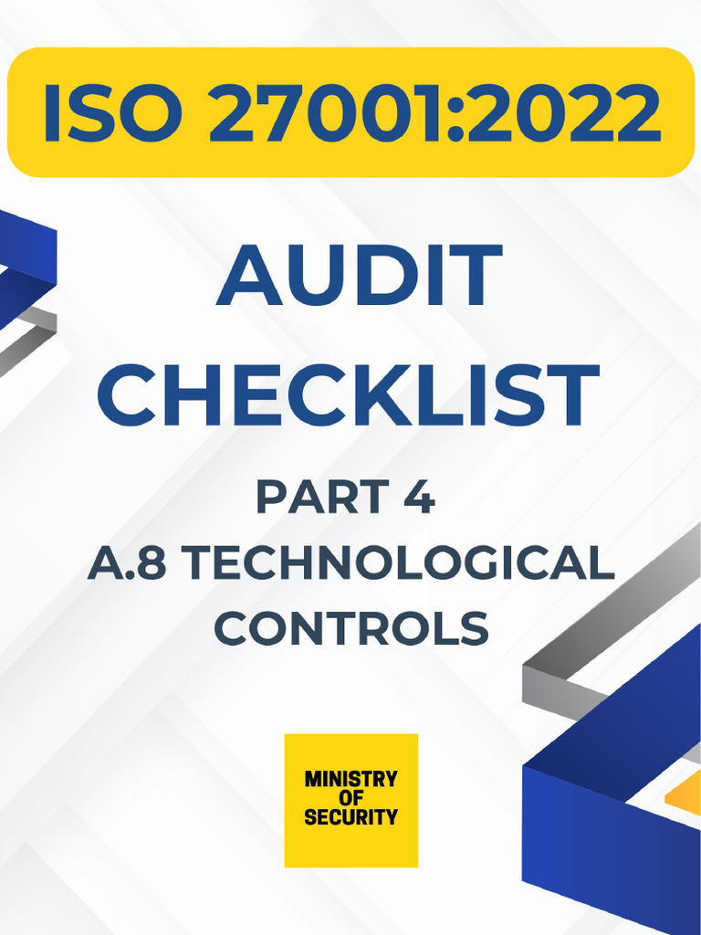 ISO 27001 - 2022 Audit Checklist | PDF | Information Security | Backup
