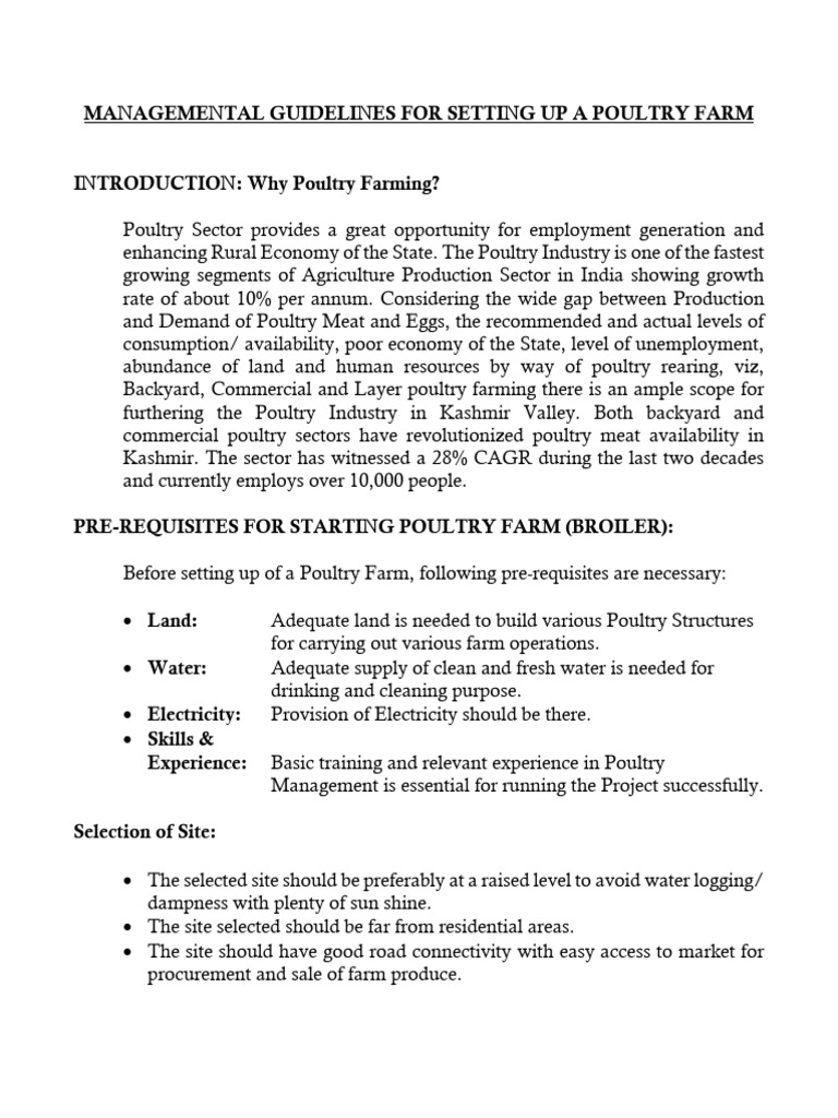 Guidelines For Poultry Farming | PDF | Poultry Farming | Poultry