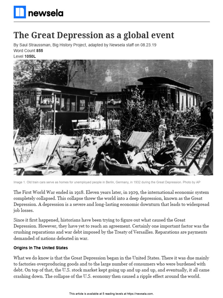 1050 Great Depression Global Event | PDF | Great Depression | World War ...