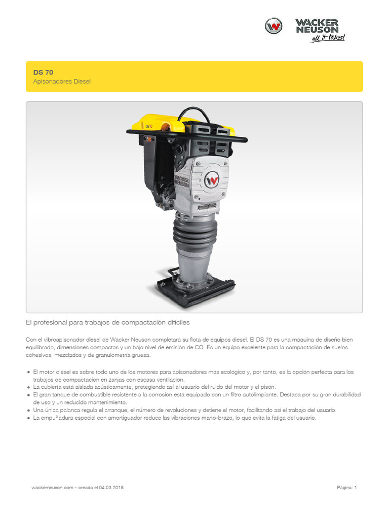 Wacker Ds 70 | PDF | Motores | Tecnología de vehículos