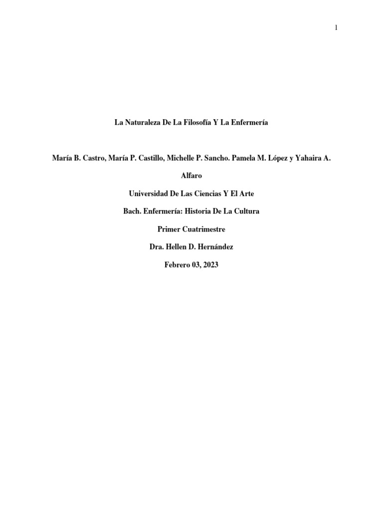 La Naturaleza de La Filosofía y La Enfermería | PDF | Enfermería | Conocimiento