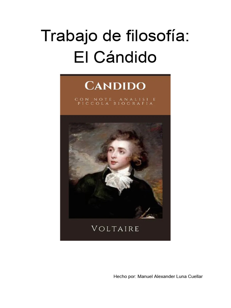 Cándido | PDF | Sincero | Voltaire