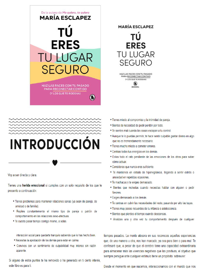 Tu Eres Tu Lugar Seguro Maria Esclapez Capitulo 1 | PDF