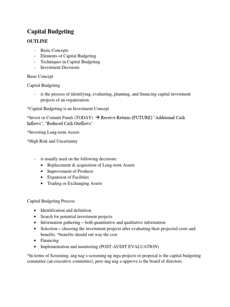 Financial-Management-Capital-Budgeting | PDF | Capital Budgeting ...