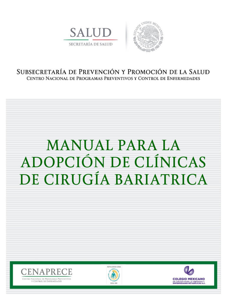 Manual CL Nicas de Obesidad | PDF | Obesidad | Cirugía bariátrica