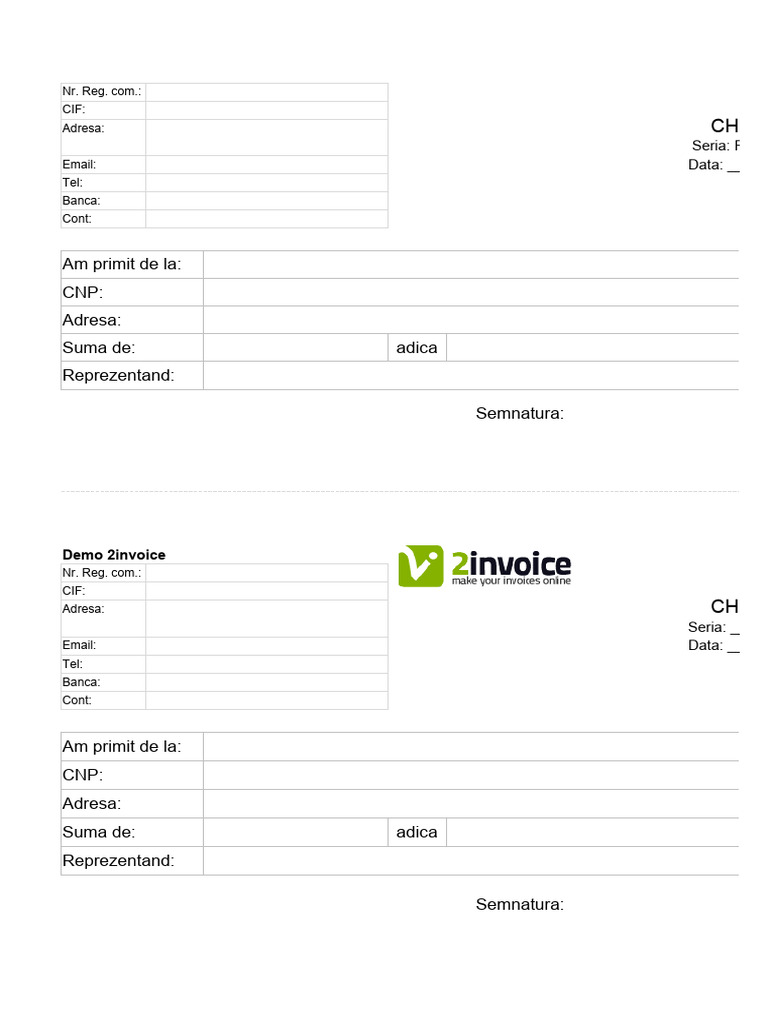 Model Chitanta | PDF