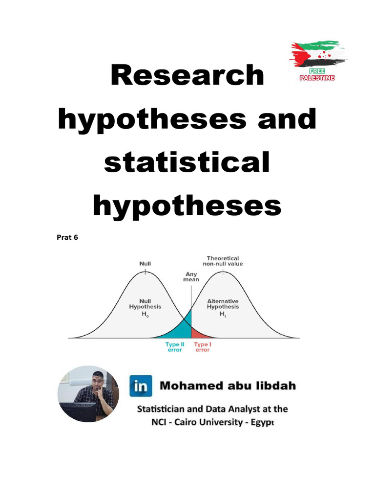 Research Hypotheses and Statistical Hypotheses | PDF | Type I And Type ...