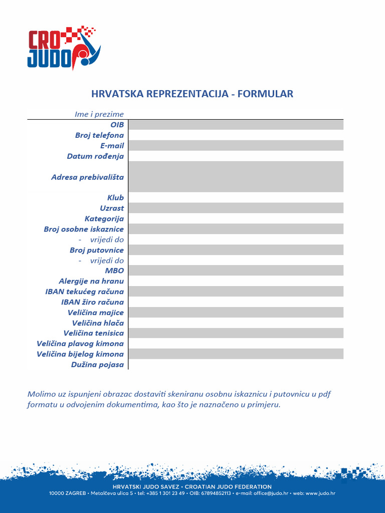 Reprezentacija - Obrazac-1 | PDF