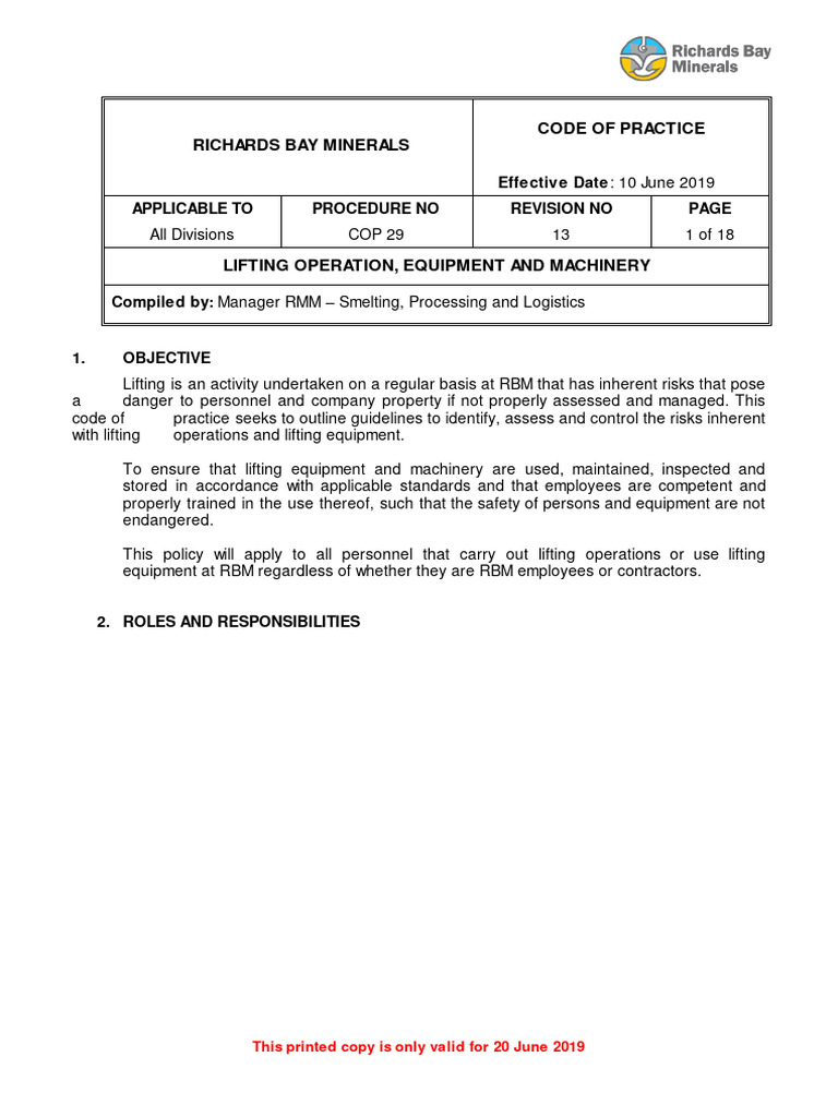 COP 29 Lifting Equipment and Machinery | PDF | Crane (Machine) | Elevator