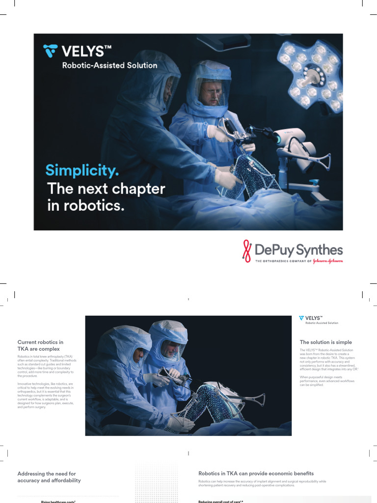 DSUS VELYS Robot Product Brochure | PDF | Surgery | Health Care