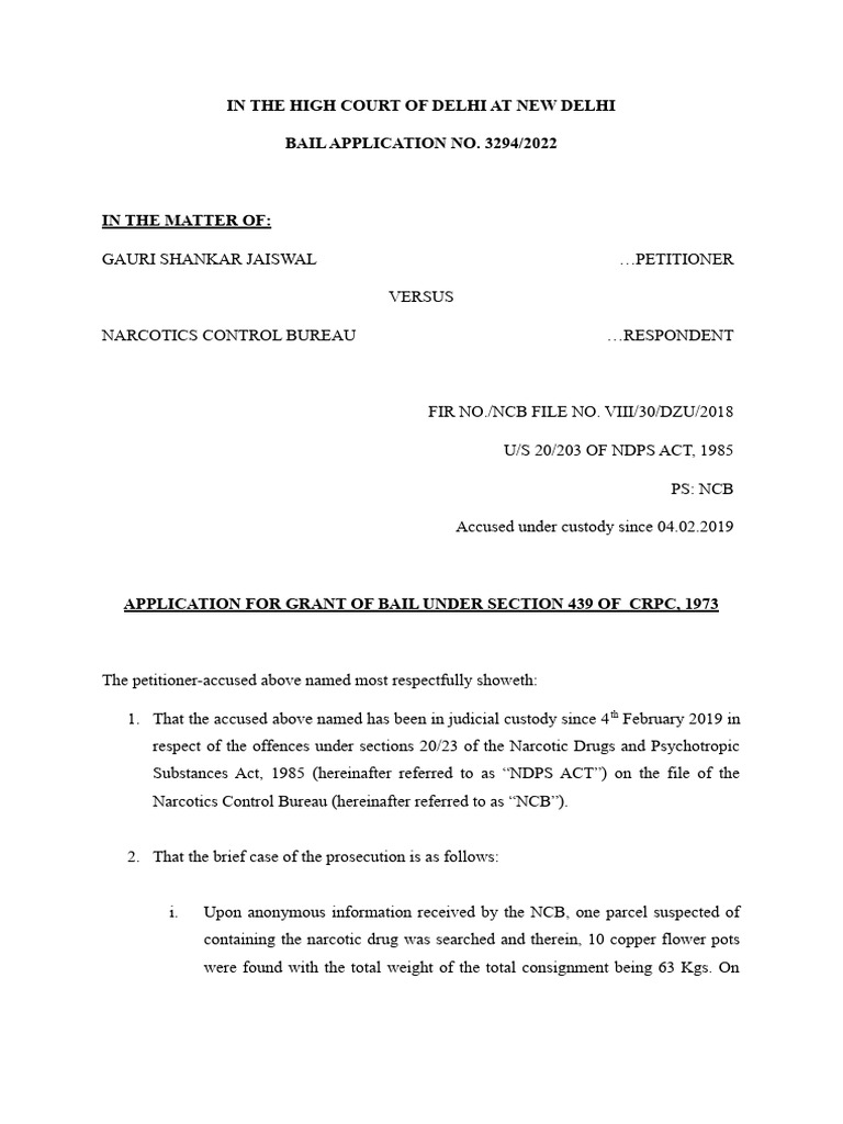 Bail Application | PDF | Bail | Misconduct