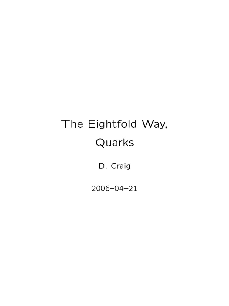 Understanding the Eightfold Way in Physics | PDF | Quark | Quantum ...