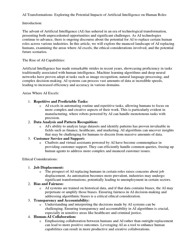 AI Transformations | PDF | Artificial Intelligence | Intelligence (AI ...