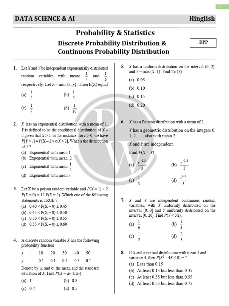 Discrete Probability Distribution & Continuous Probability Distribution ...