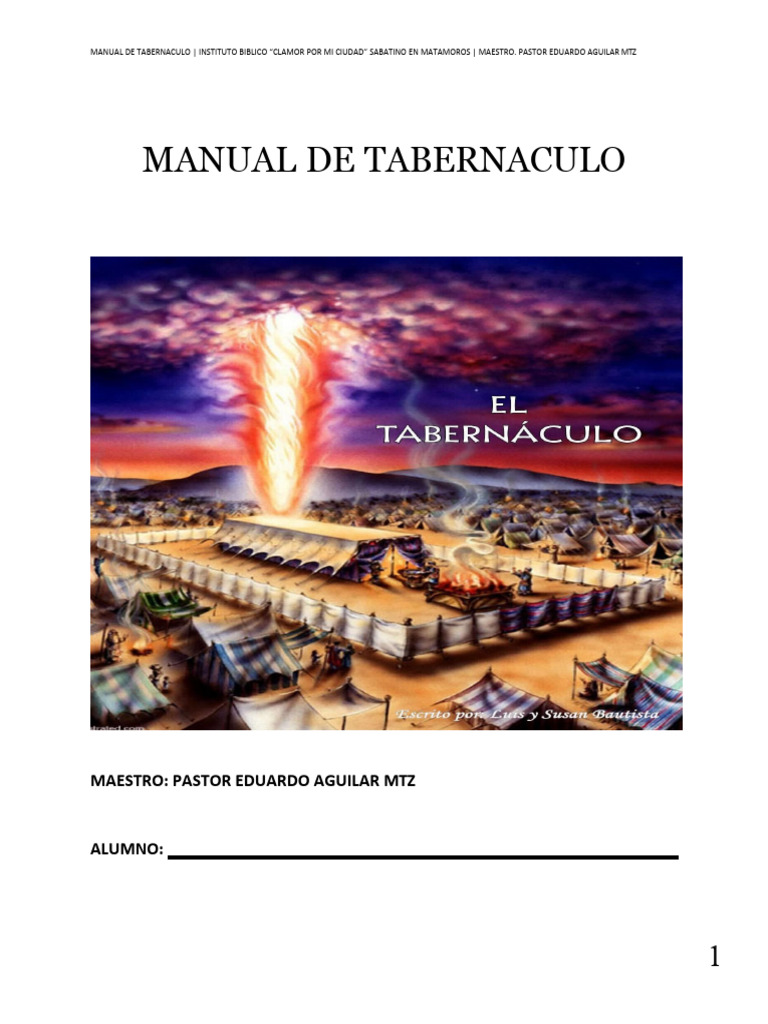 Manual de Tabernaculo Ibcc | PDF | Sacerdote | Santo de los santos