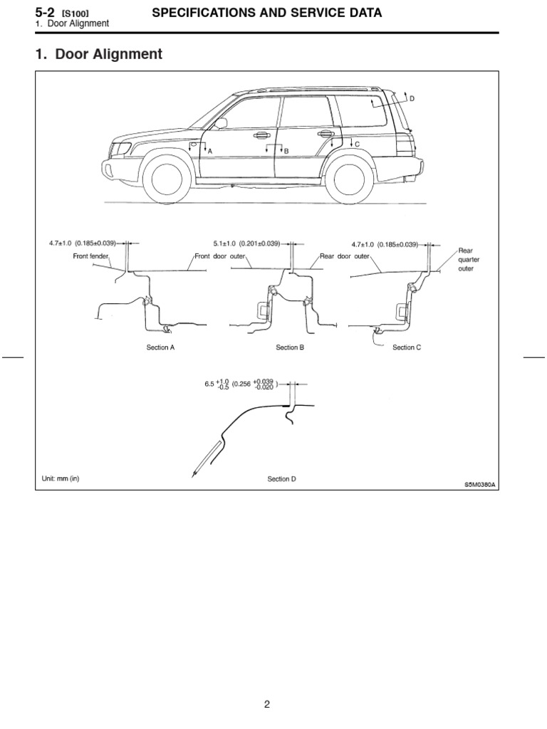 Subaru Forester SF DOORS AND WINDOWS | PDF | Door | Adhesive