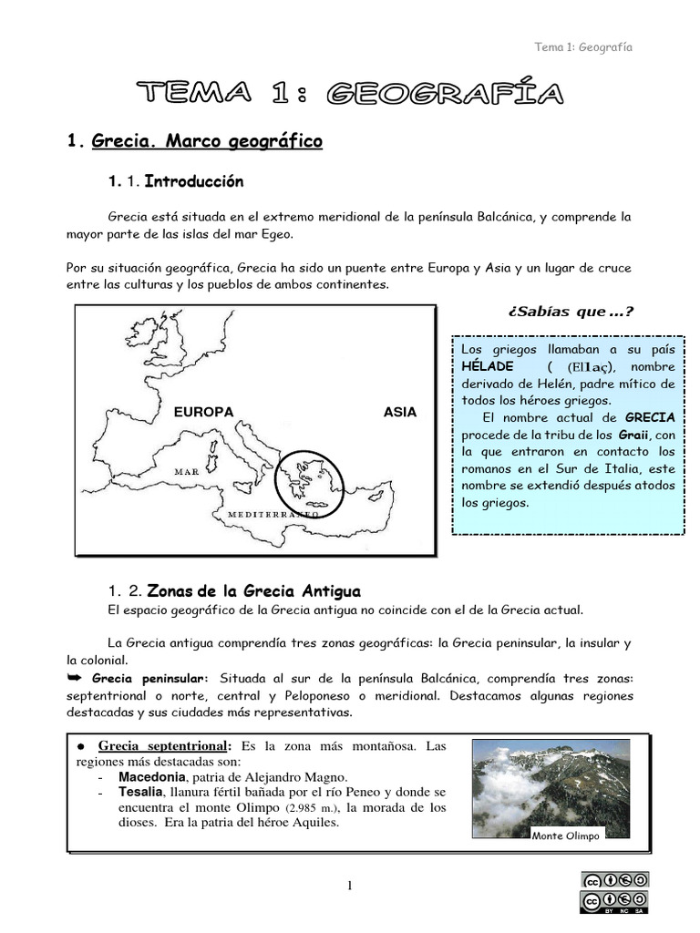 Tema 1 CC | PDF | Antigua Grecia | Antiguedad clasica